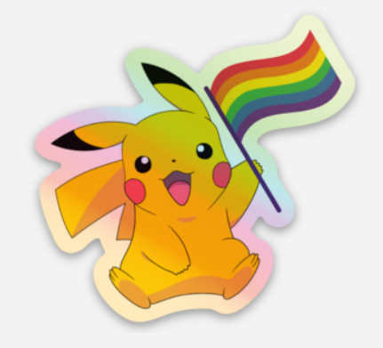 Pikachu Pokemon Pride Holographic Sticker | Own Your Pride